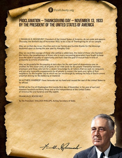 5 U.S. Presidents Who Issued Thanksgiving Proclamations - News - First ...