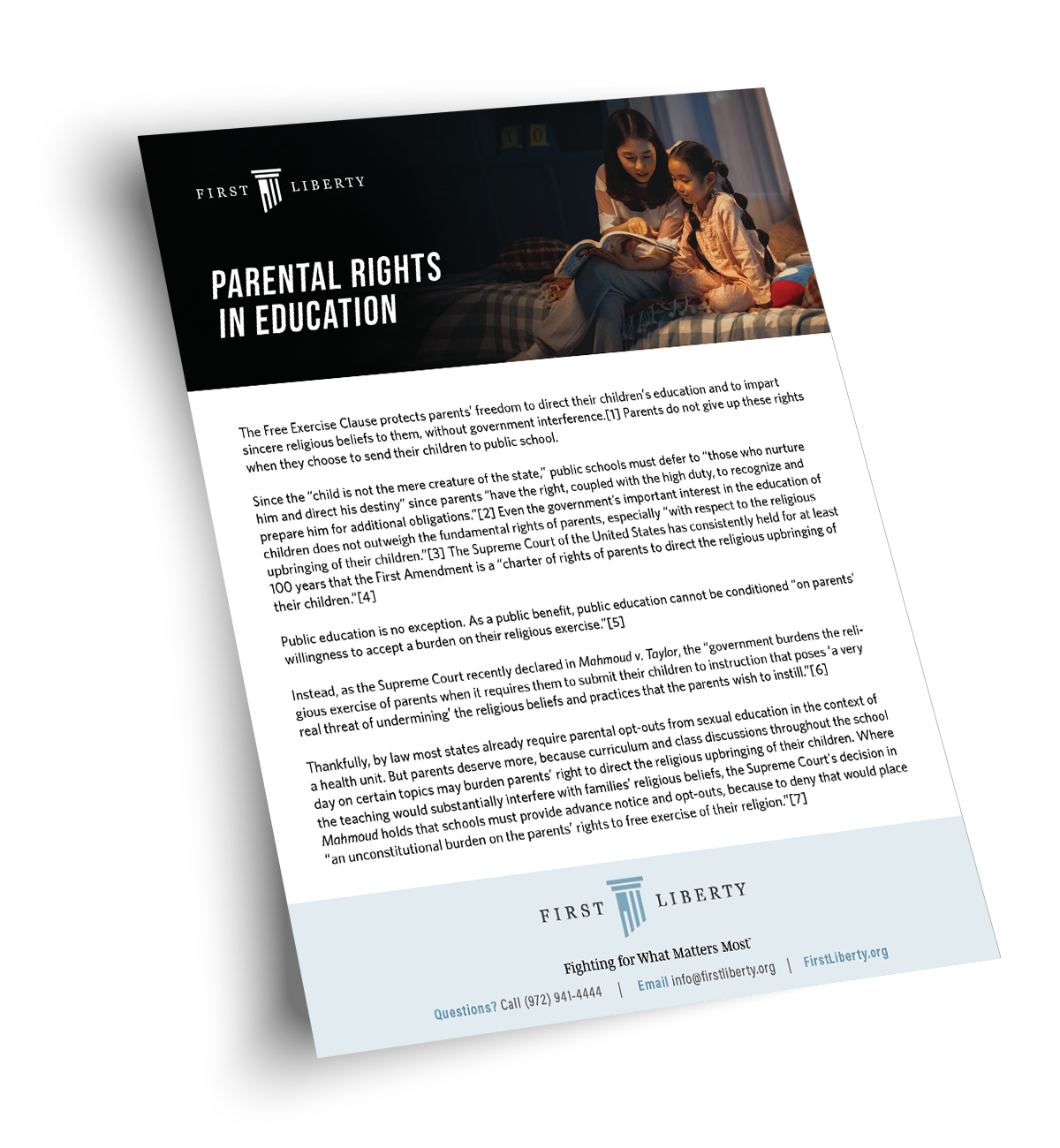 Parental Rights One Pager - First Liberty